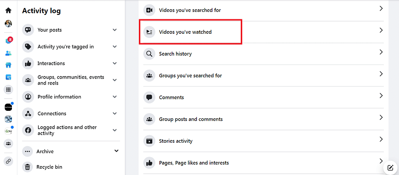 How To Find See Recently Watched Videos On Facebook New Scitech